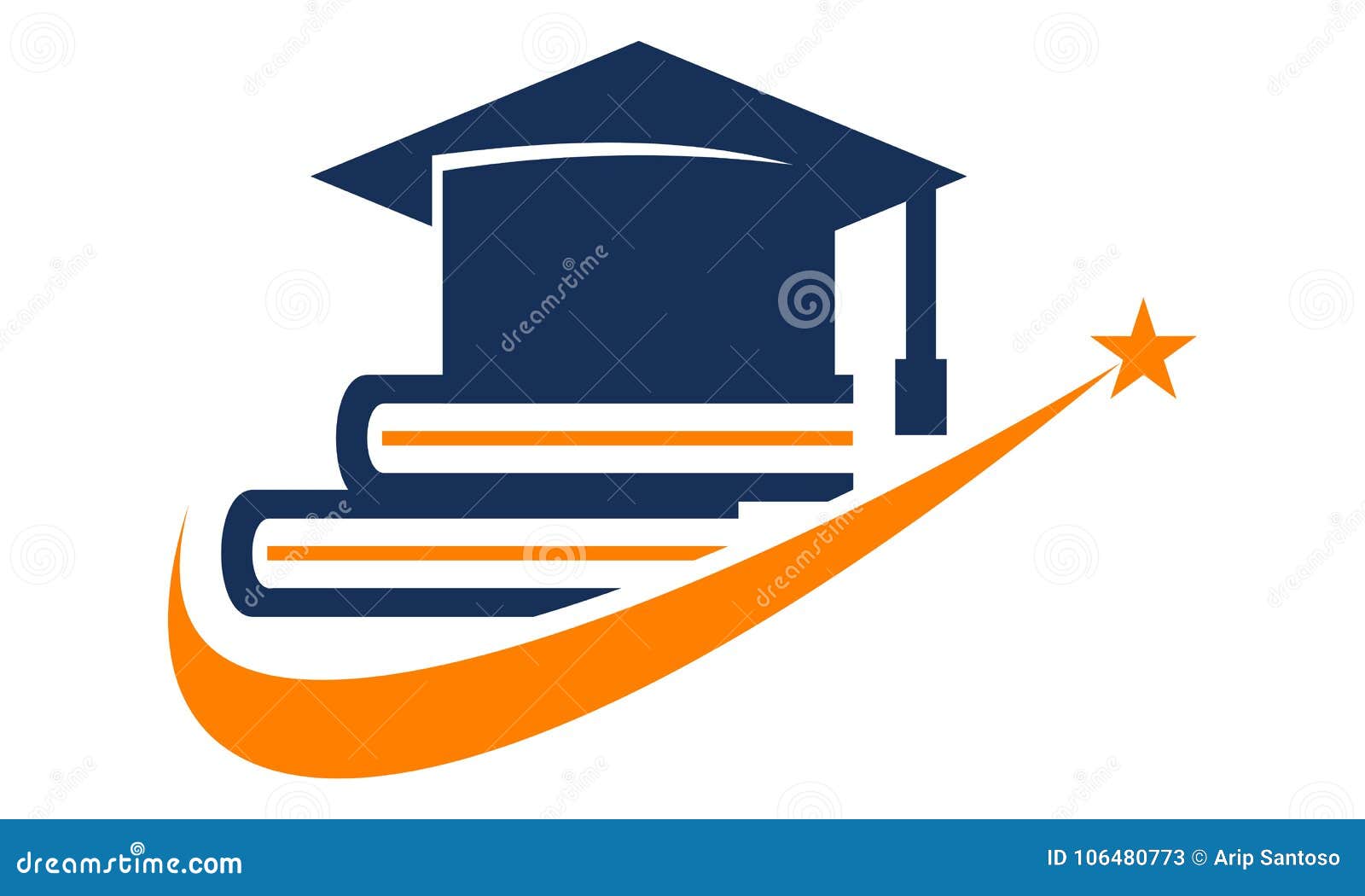 Books Graduation Cap stock vector. Illustration of expertise - 106480773