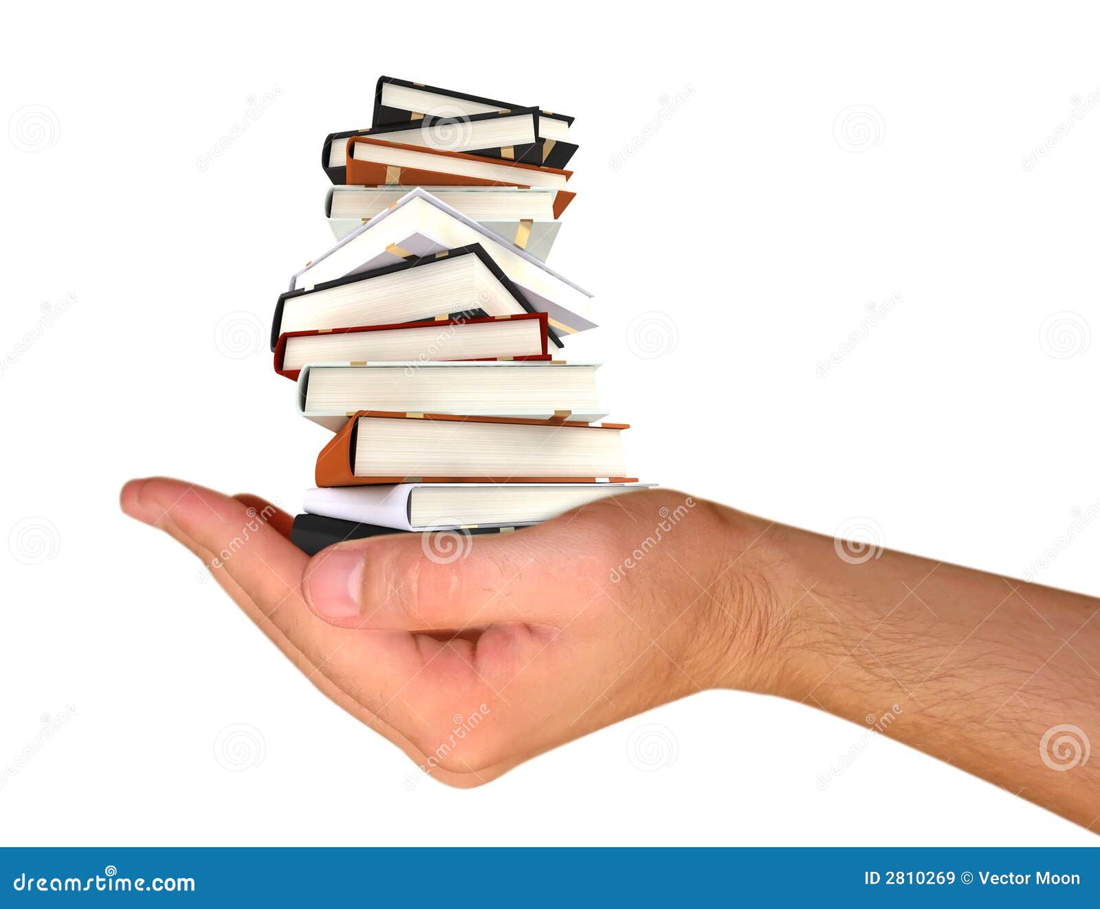Books in the hand stock image. Image of literature, school - 2810269