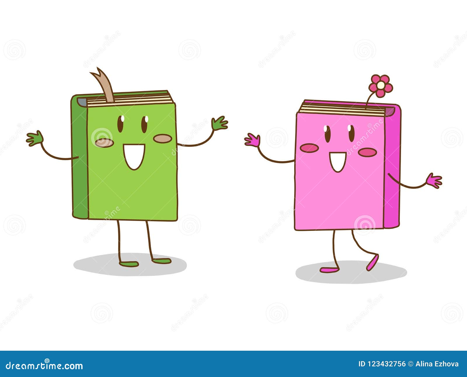 The books are having fun. stock vector. Illustration of binding - 123432756