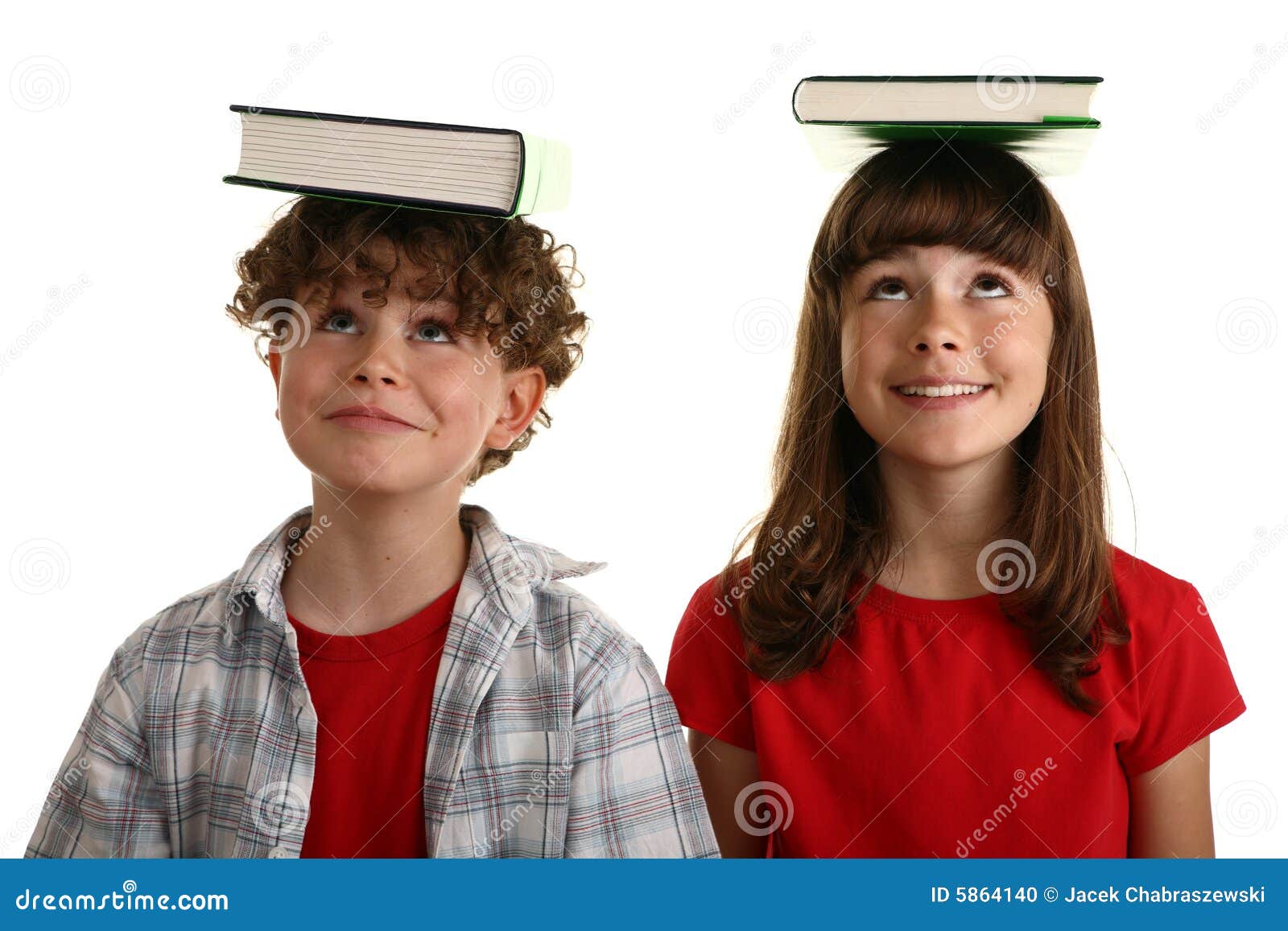 Books on head stock photo. Image of children, class, childhood - 5864140