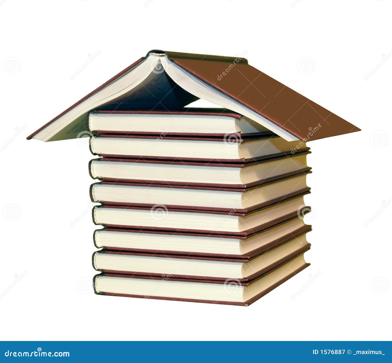 Books house stock image. Image of closeup, brown, house - 1576887