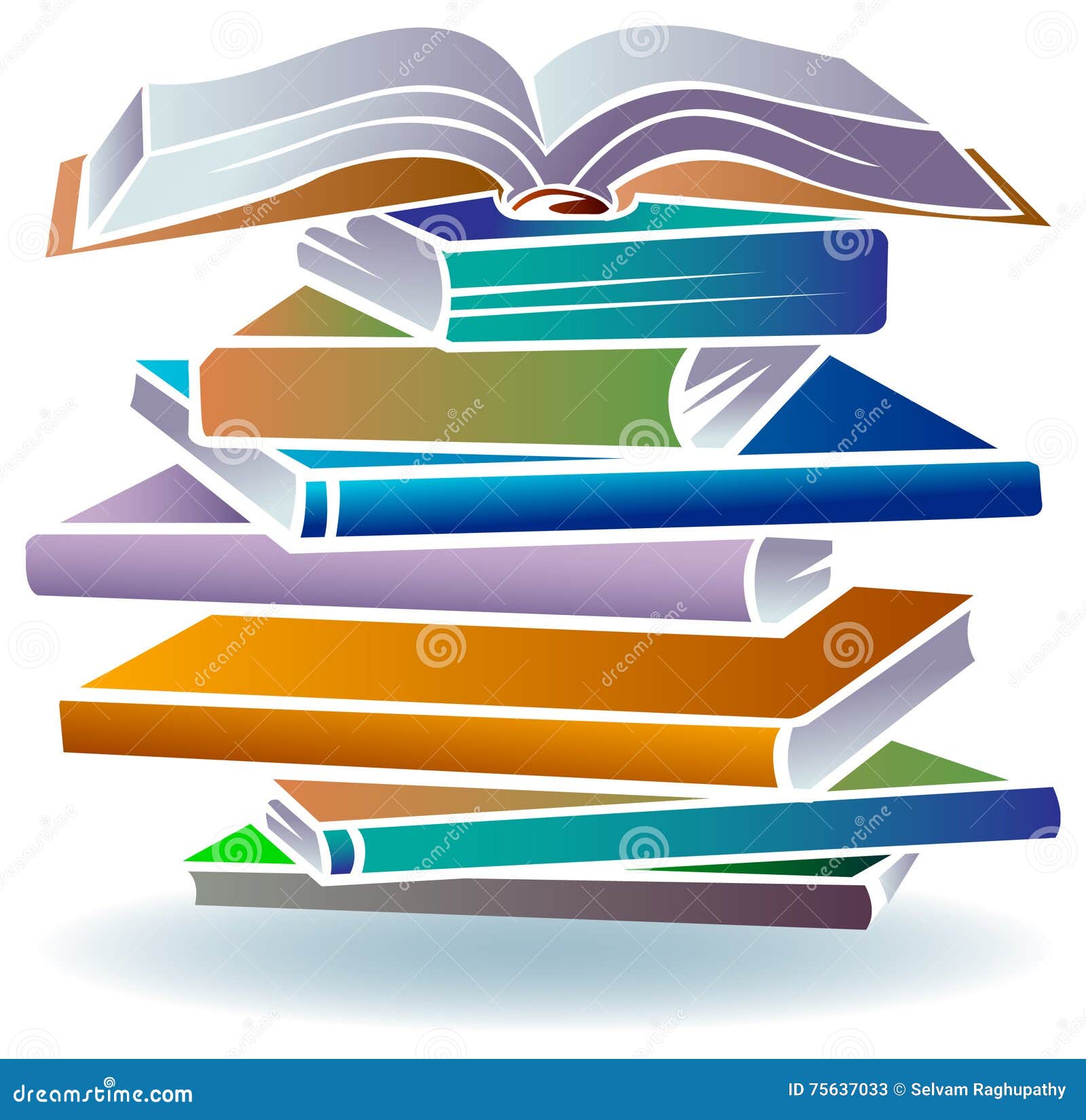 Books stock vector. Illustration of faculty, illustrated - 75637033
