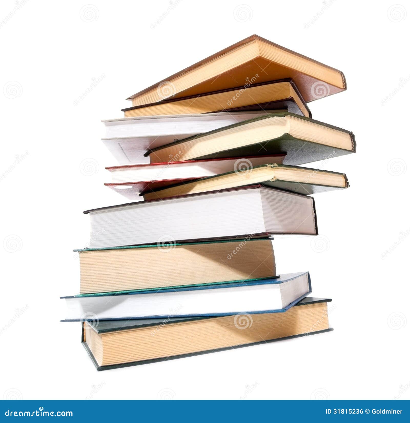 Books Isolated on White Background Stock Photo - Image of literary ...