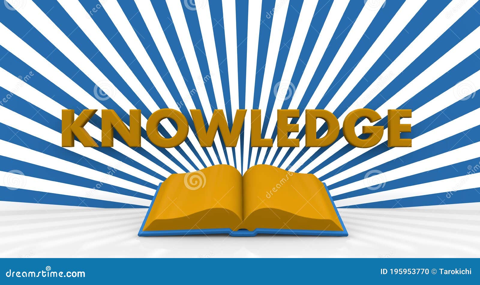 Books and Knowledge. an Open Book Stock Illustration - Illustration of ...