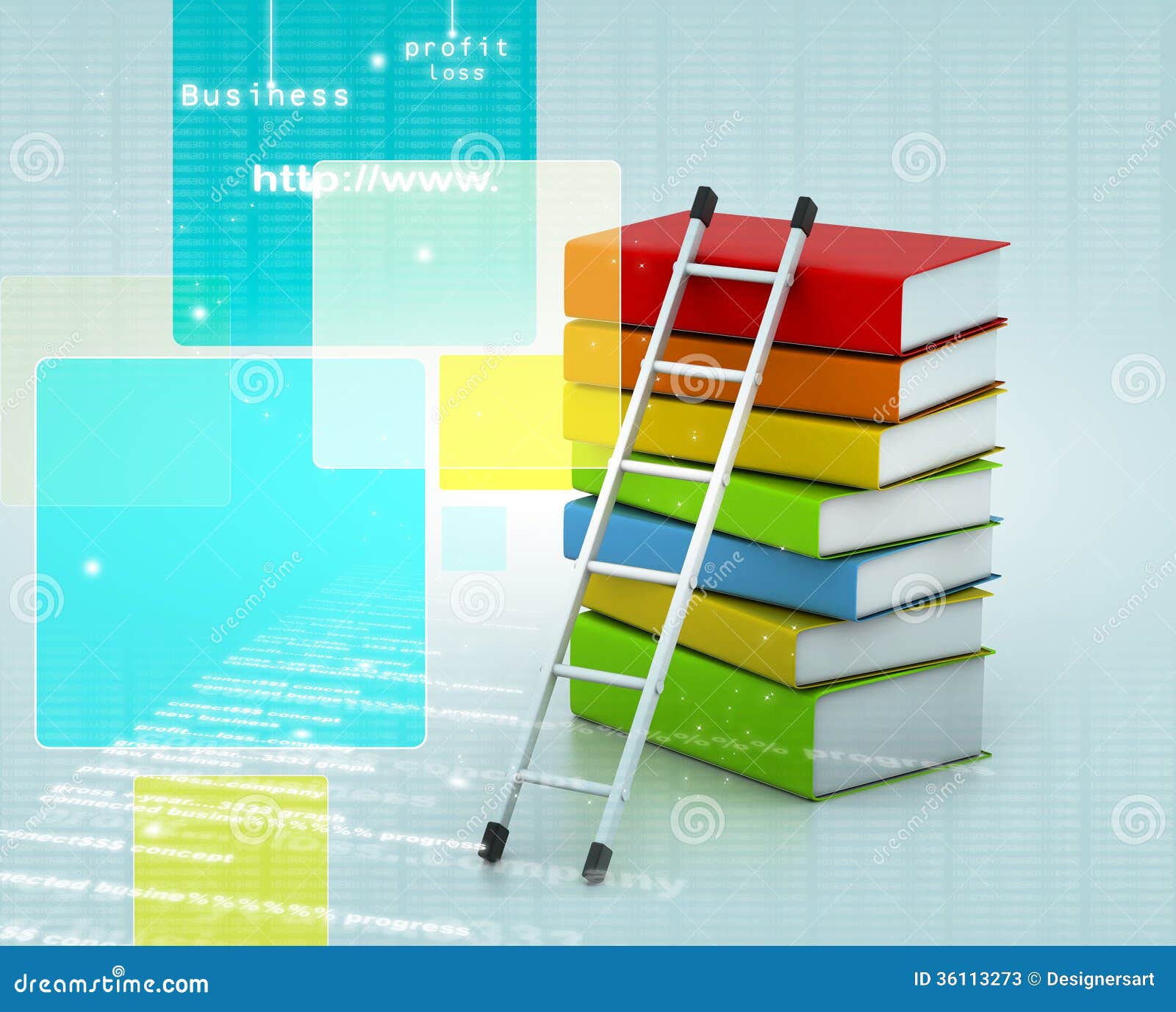 Books and ladder stock illustration. Illustration of archive - 36113273