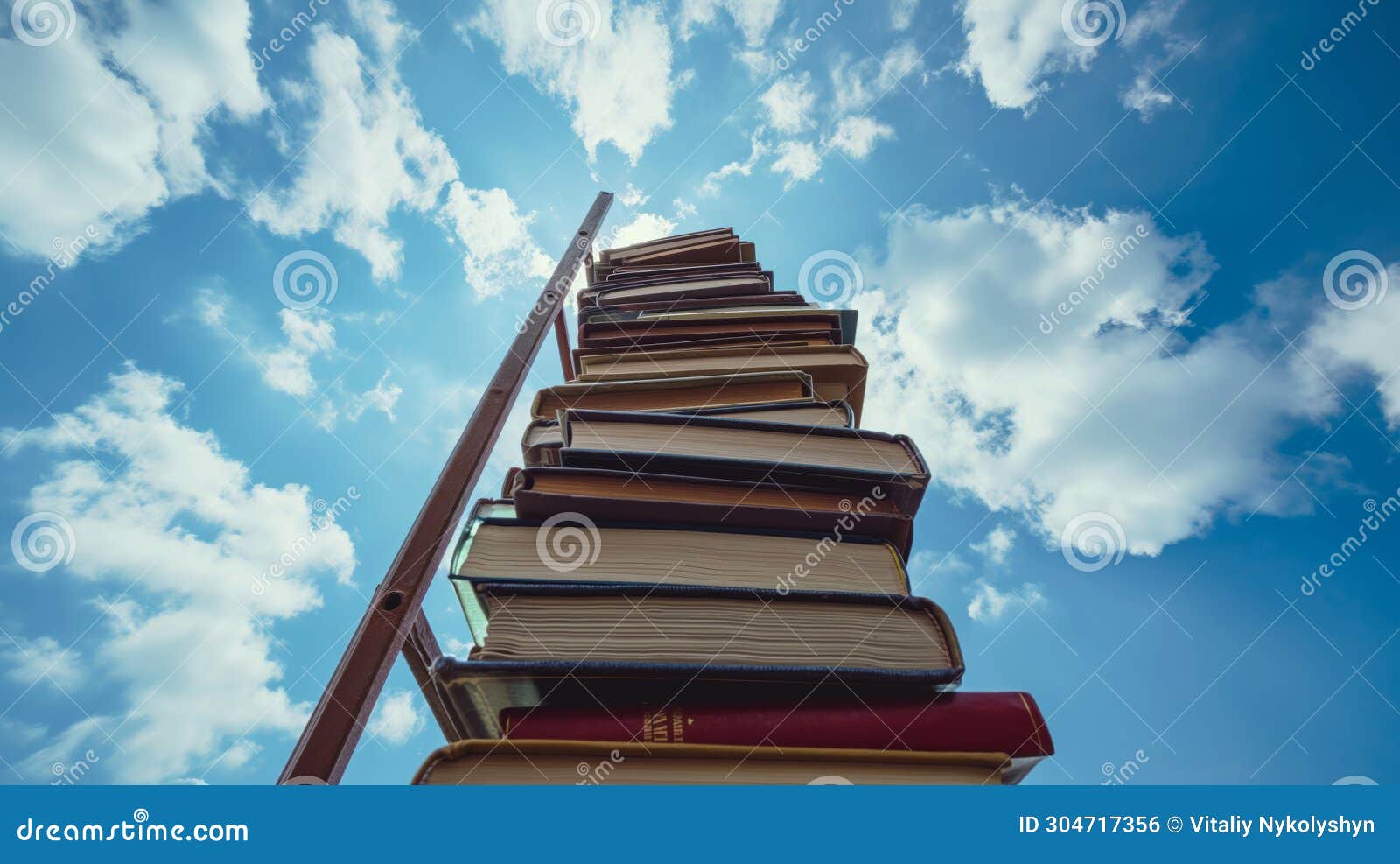 Books and Ladder stock photo. Image of vertical, alignment - 304717356