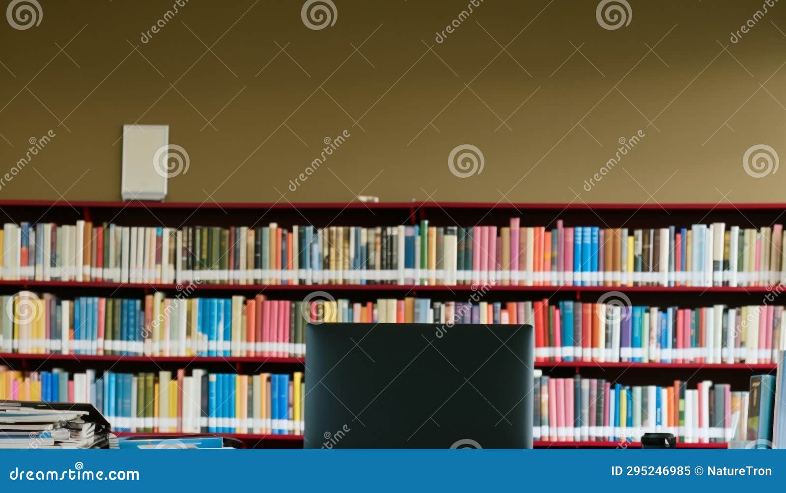 Books in a Library Bookshelf in Library Library Shelves with Books ...