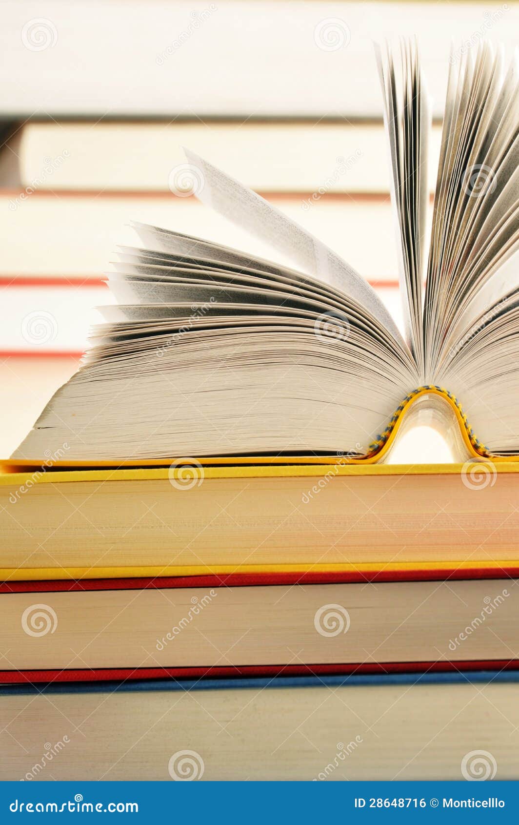 Books on the library table stock photo. Image of reading - 28648716
