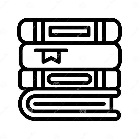 Books Line Icon. Stack of Books. Can Be Used for Websites, UI and ...