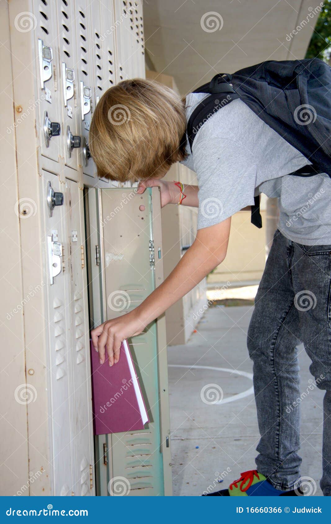 Books in Locker stock photo. Image of locker, book, backpack - 16660366