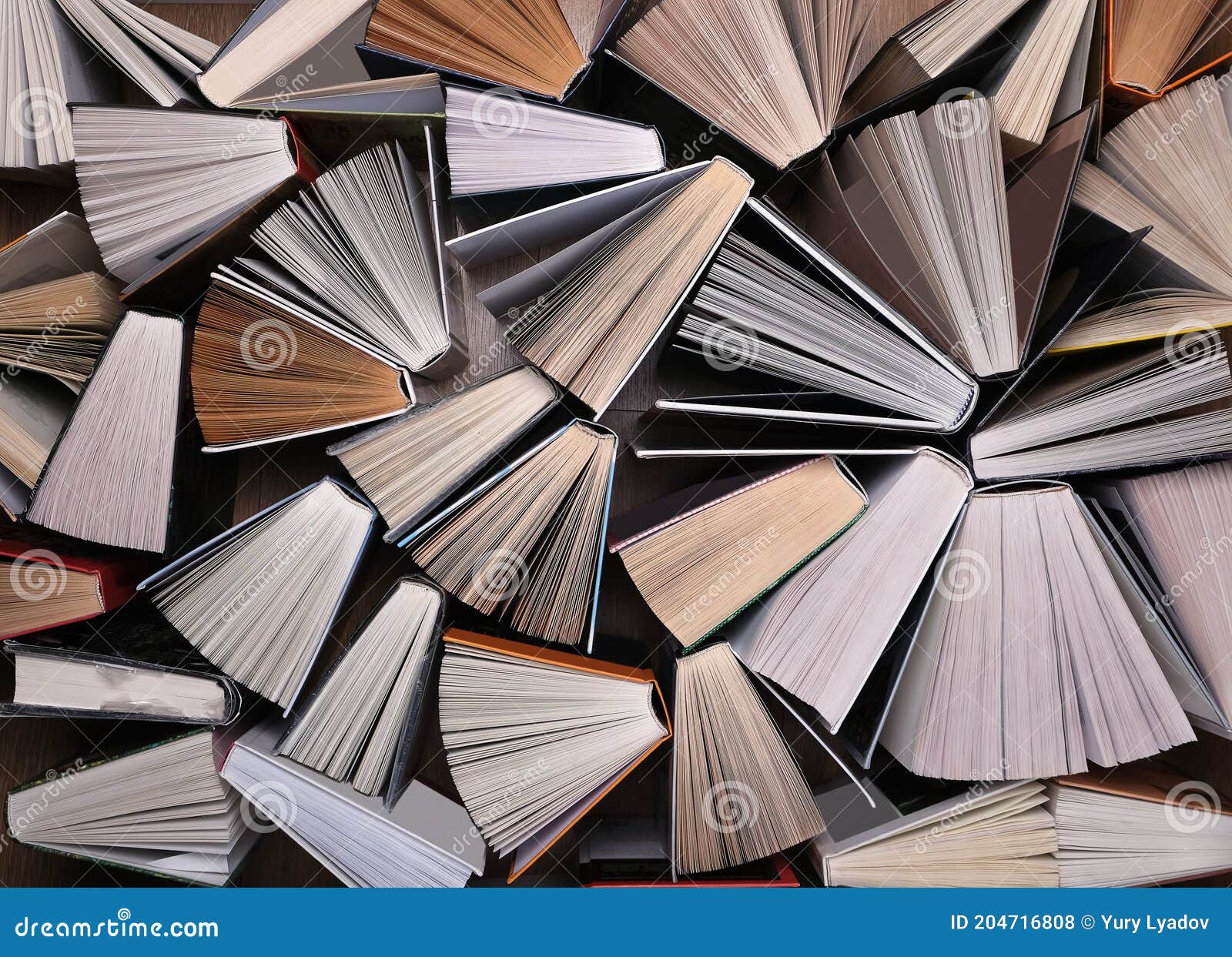 Books. Many Open Books, Top View Stock Photo - Image of open, blue ...