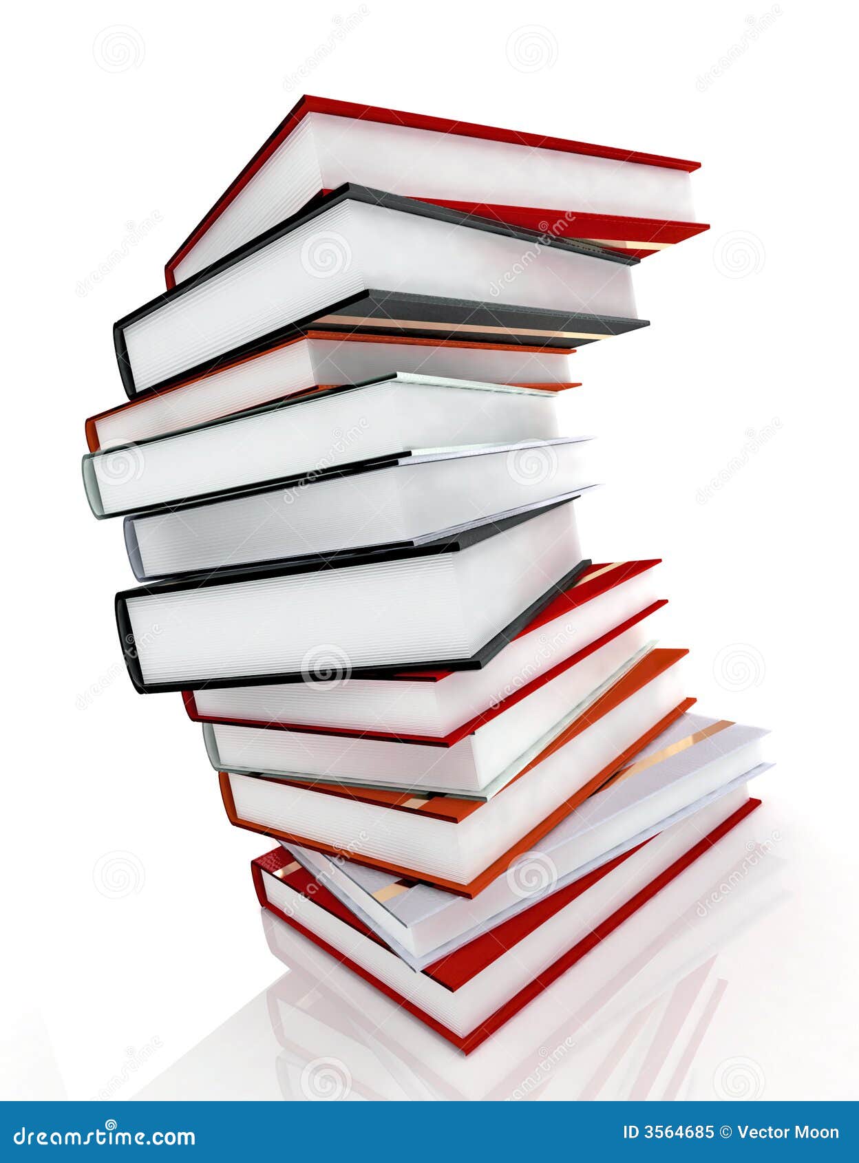 Books massive on glossy stock illustration. Illustration of data - 3564685