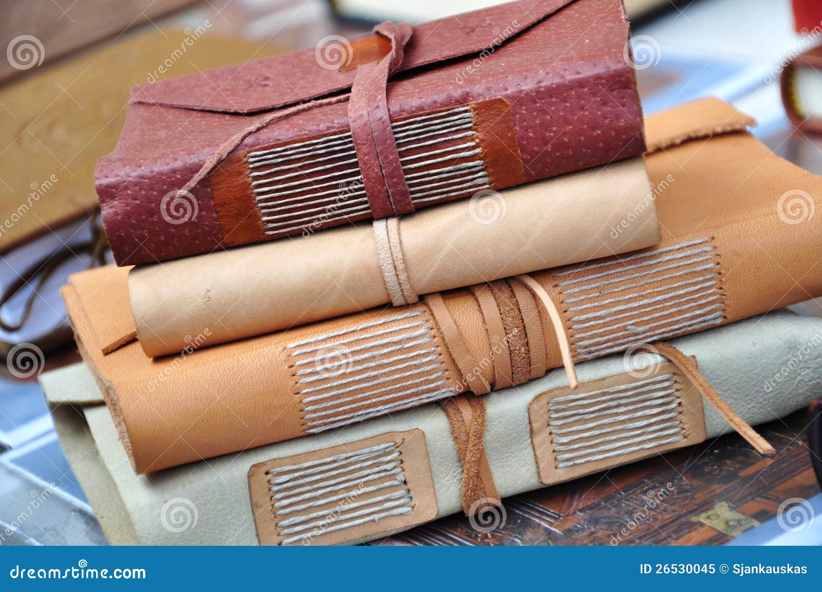 Books in medieval binding stock image. Image of pile - 26530045
