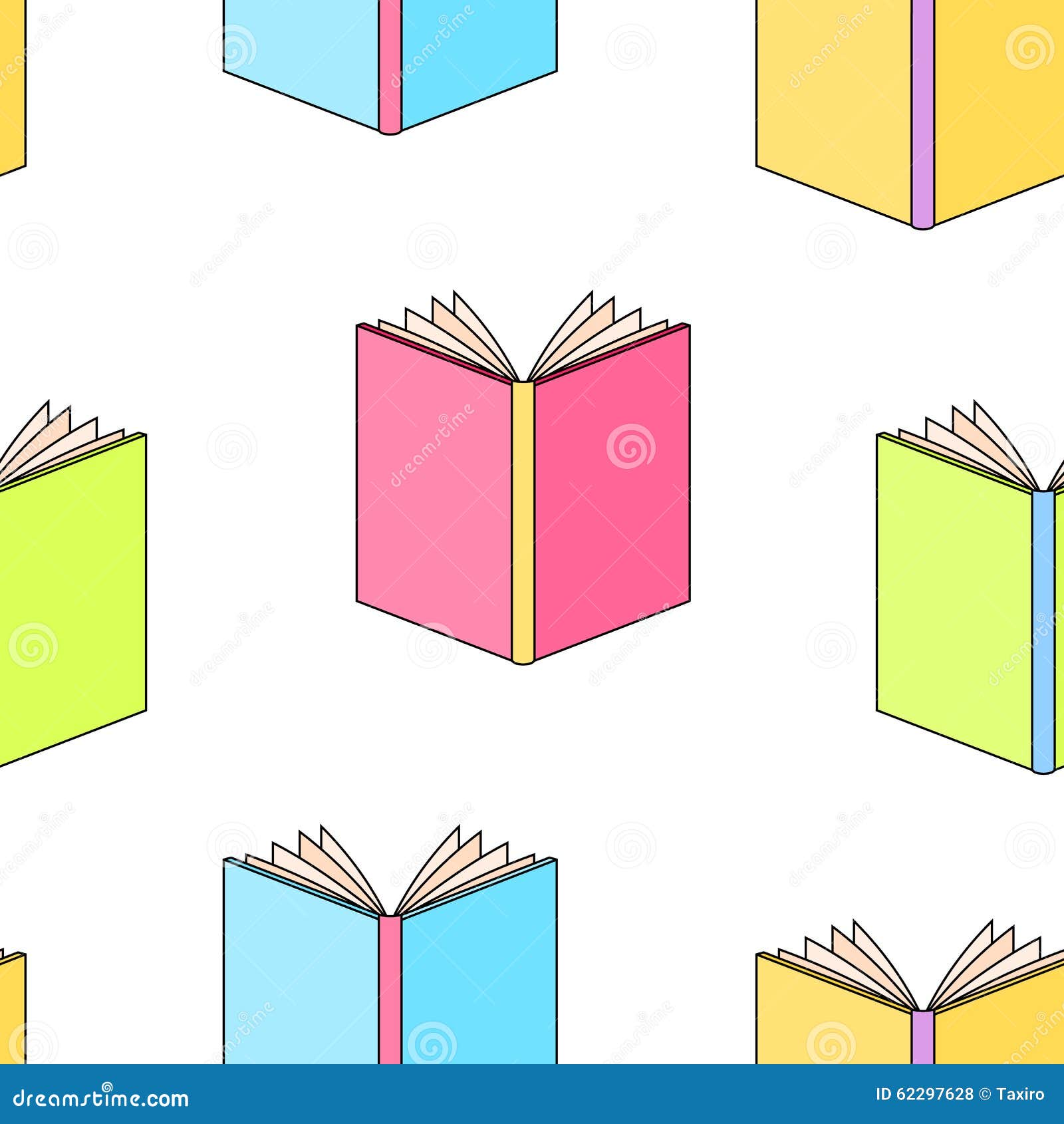 Books pattern seamless stock vector. Illustration of repeat - 62297628