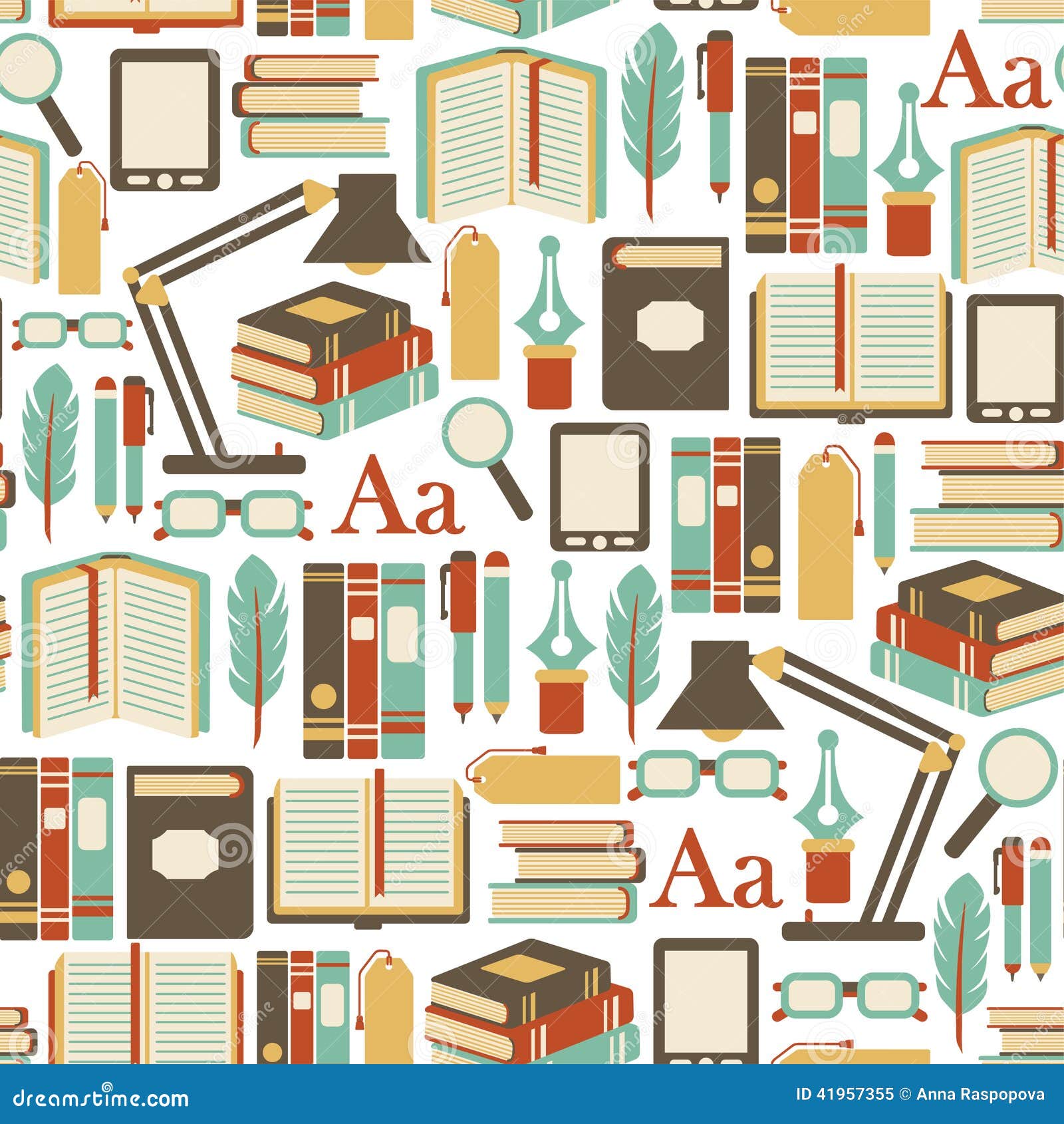 Books pattern stock vector. Illustration of intelligence - 41957355