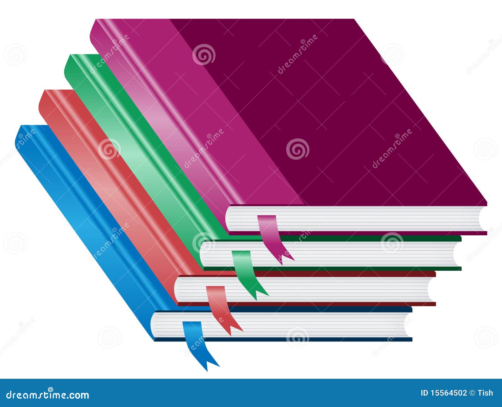 Books, Pile of Four Books Stacked Stock Vector - Illustration of ...