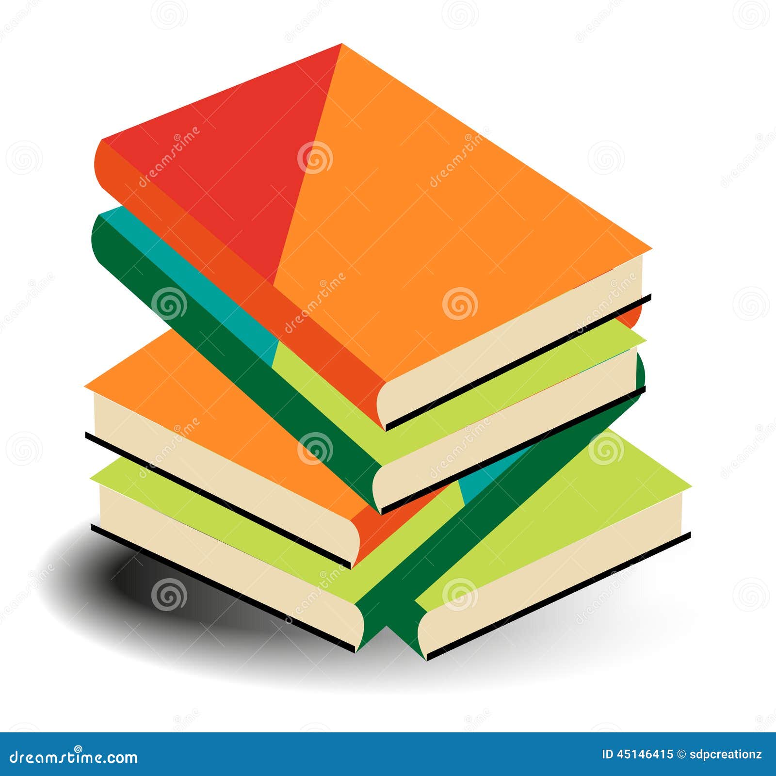 Books pile stock vector. Illustration of education, bookstore - 45146415
