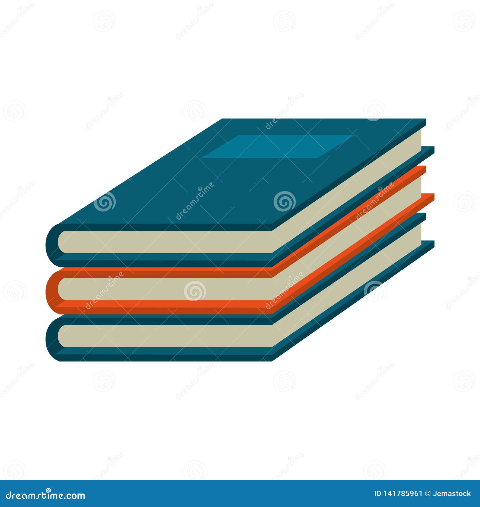 Piled Up Books Template, Realistic Design Vector Illustration ...