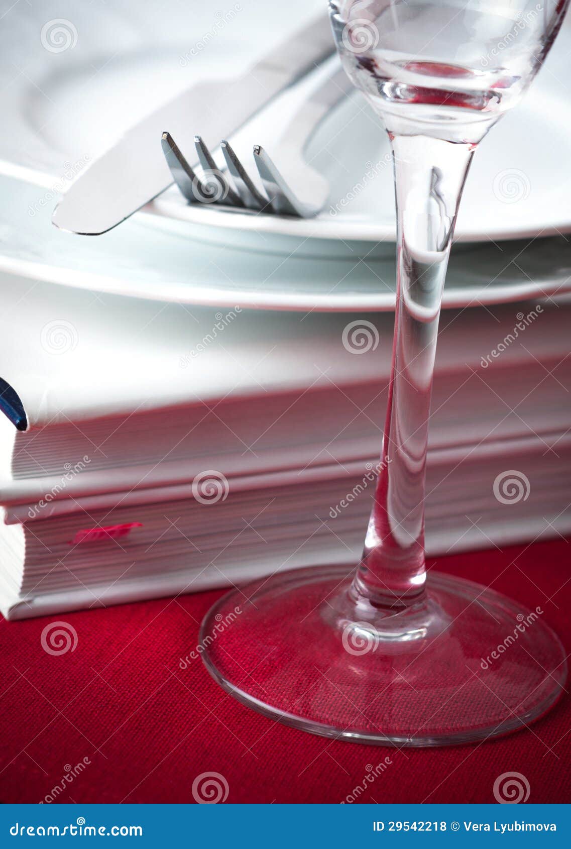 Books with a place setting stock photo. Image of setting - 29542218