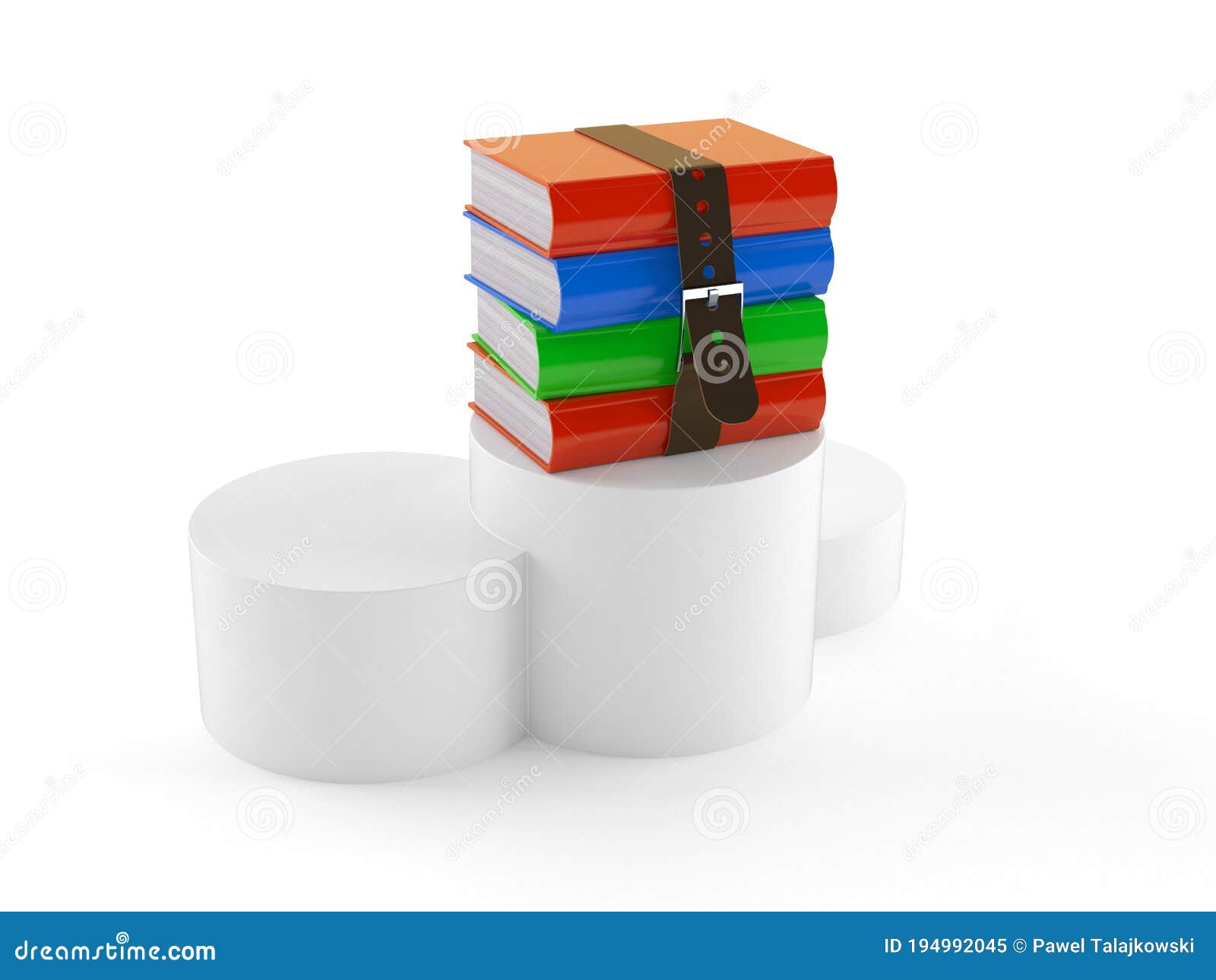 Books on podium stock illustration. Illustration of objects - 194992045