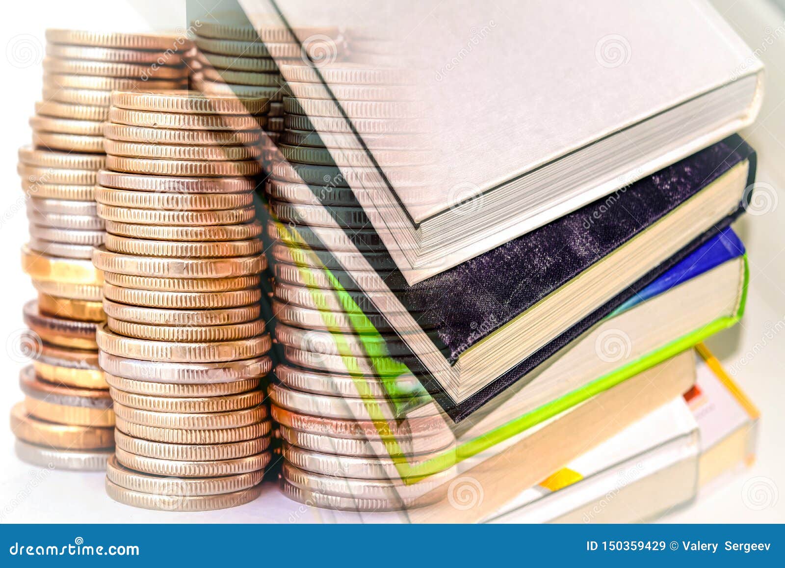 Books and Printed Publications on the Background of Money . Stock Image ...