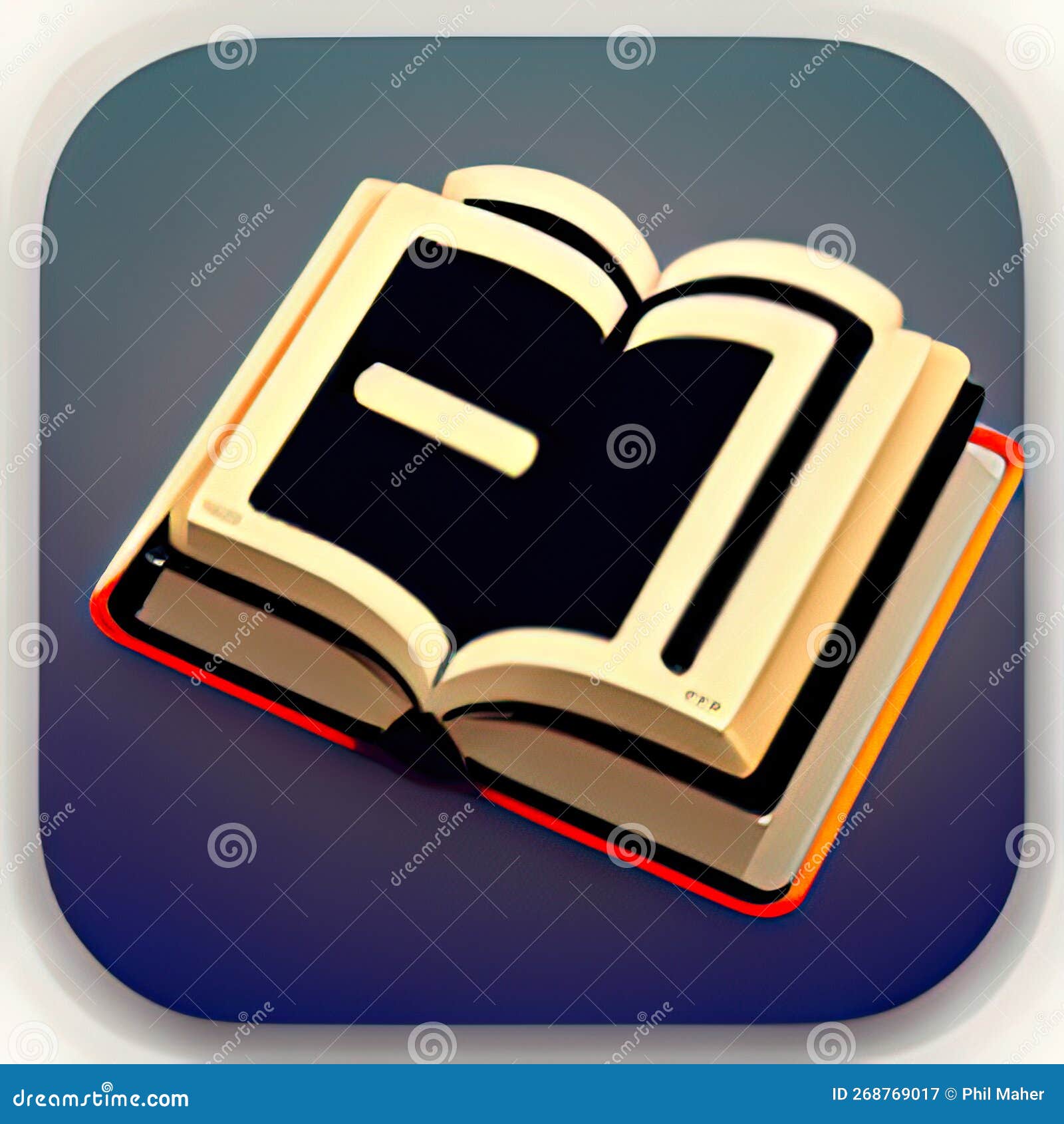 Books & Reference Software App Icon. Generative AI. Stock Illustration ...