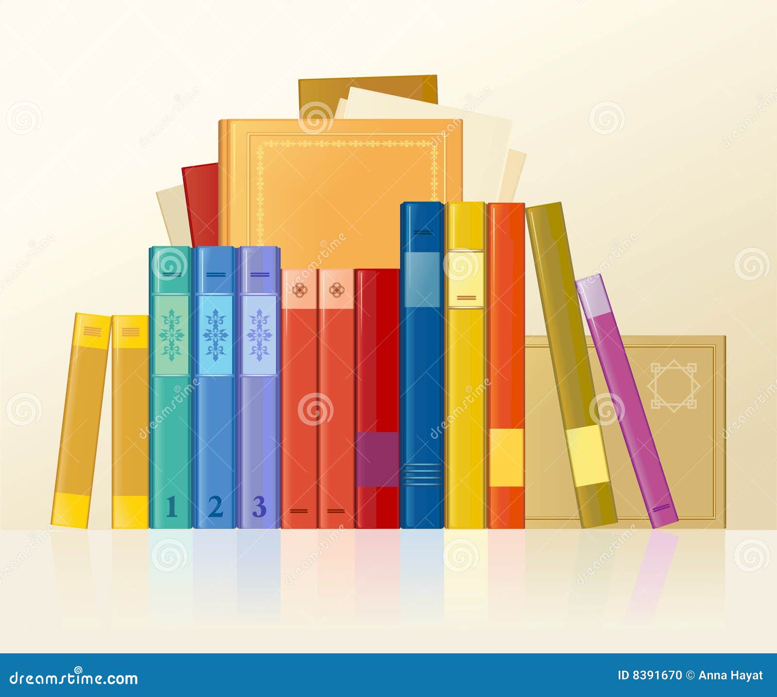 Books row stock vector. Illustration of studying, dictionary - 8391670