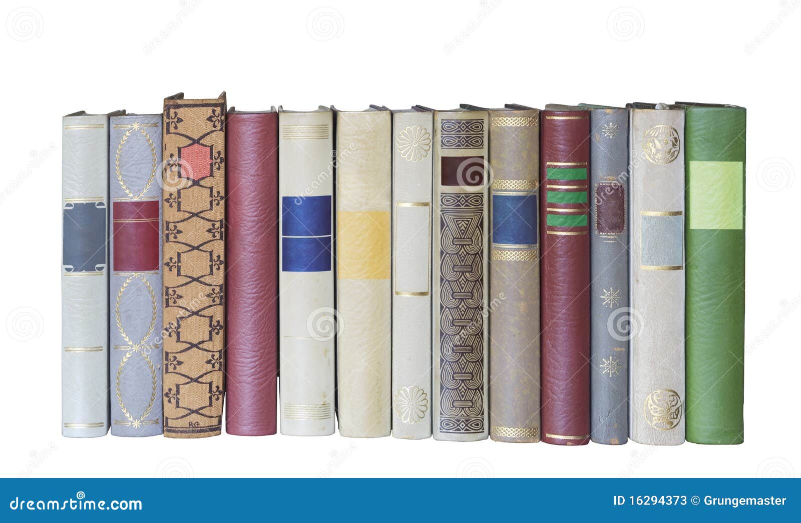 Books in a Row, Isolated, Free Copy Space Stock Image - Image of ...