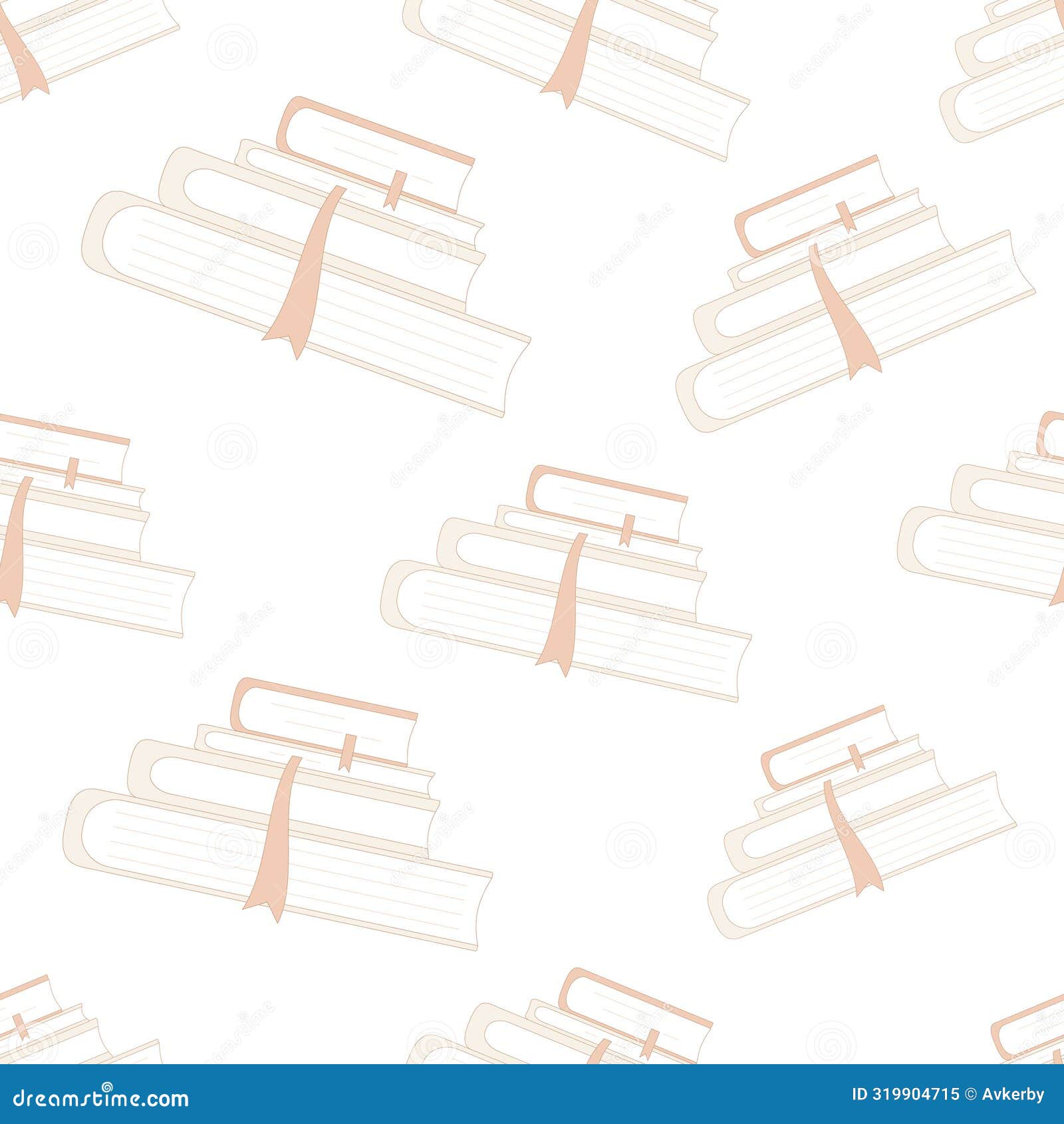 Books Seamless Pattern. Stack of Books Endless Background Stock ...