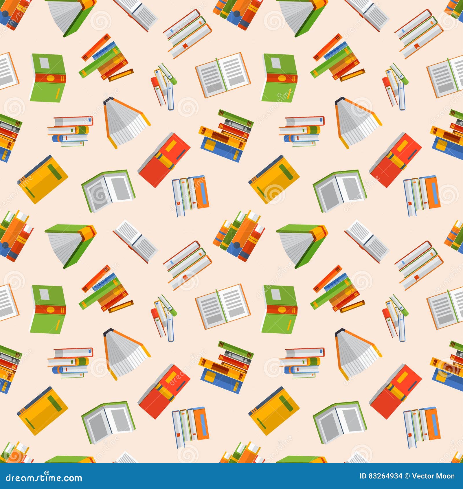 Books Seamless Pattern Vector Illustration Stock Vector - Illustration ...