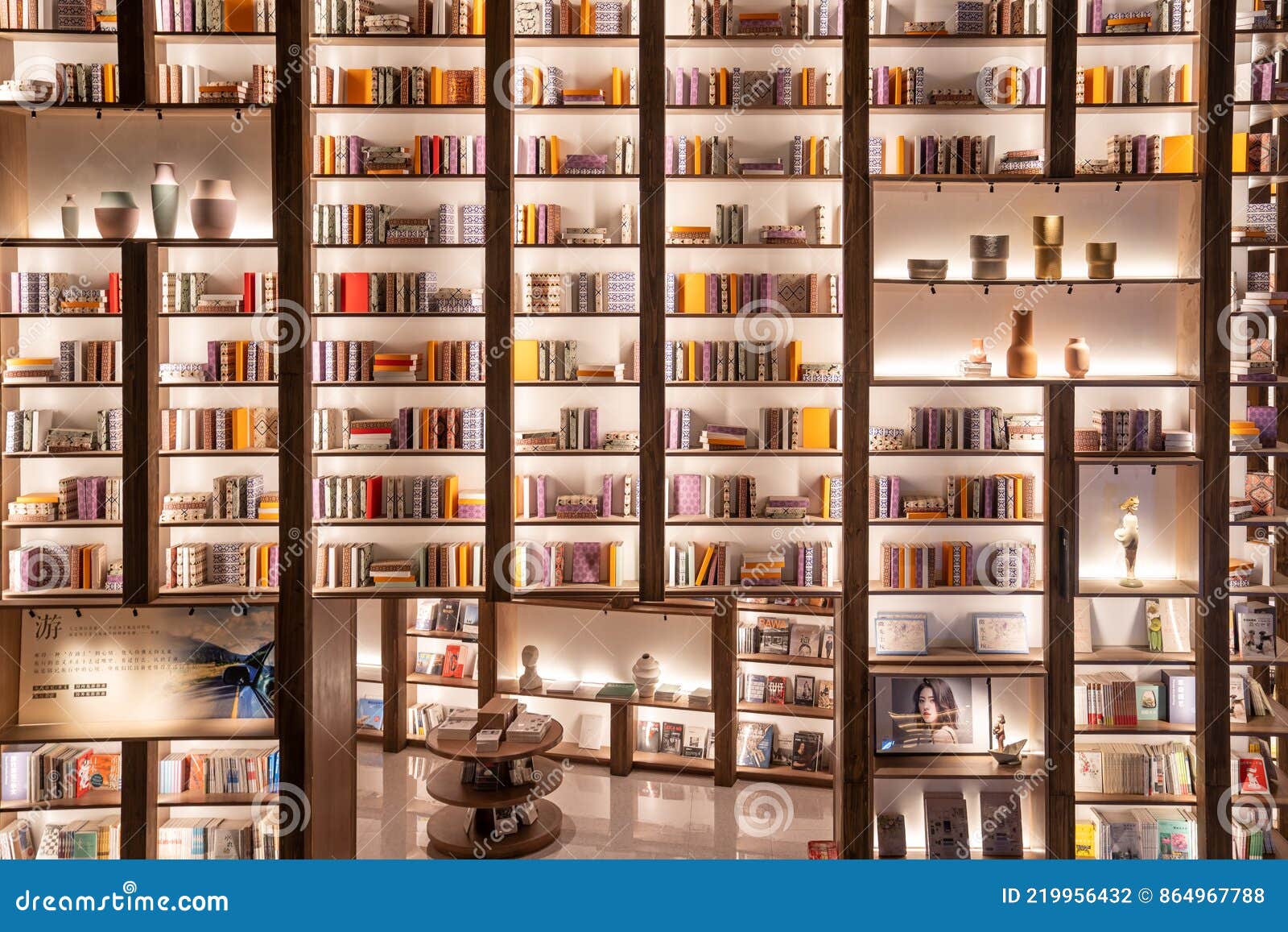 The Books and Shelves in the Library Editorial Photography - Image of ...