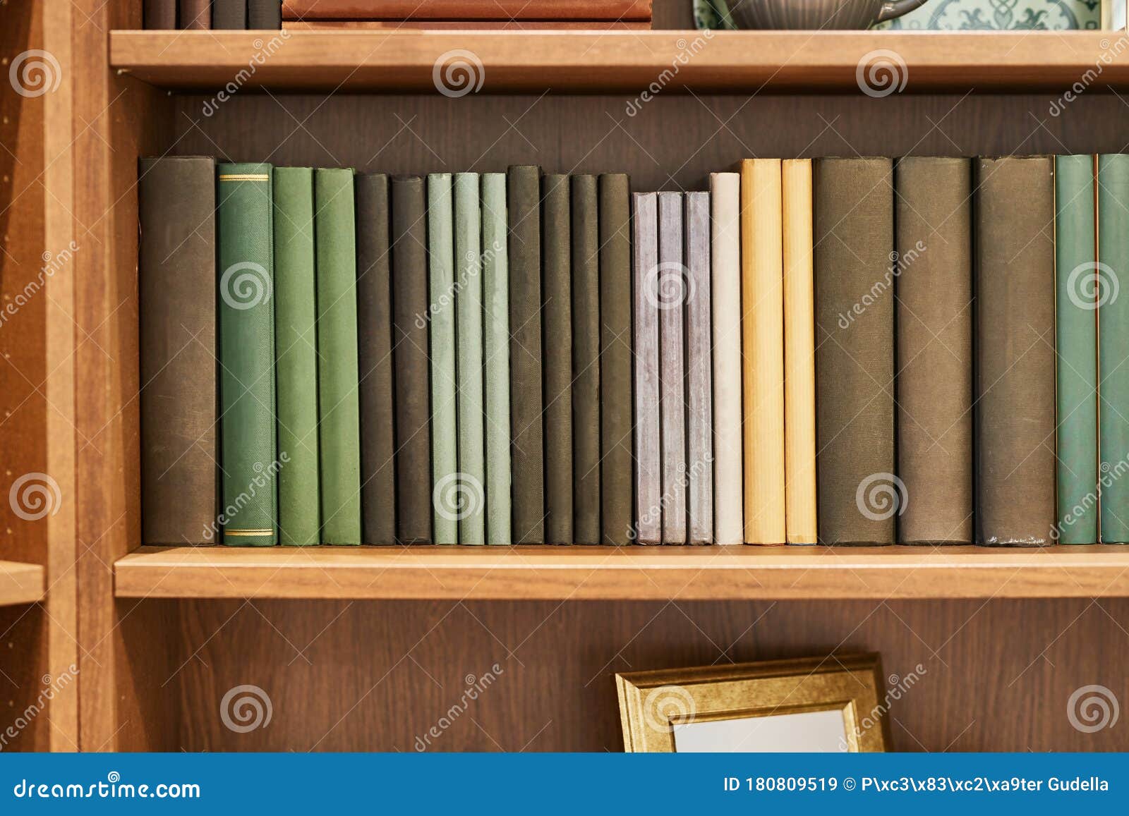 Books on a shelf stock image. Image of design, archive - 180809519