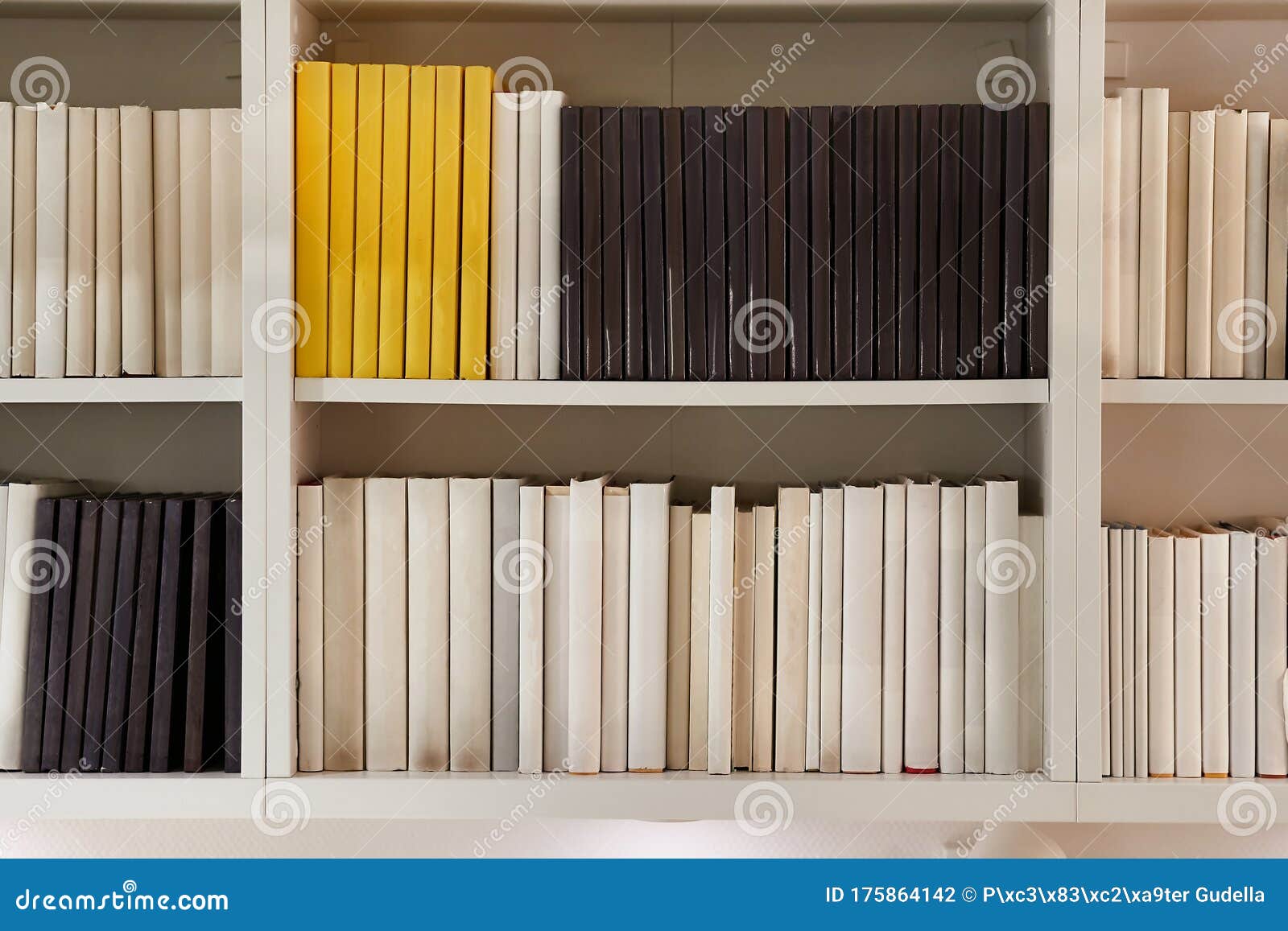 Books on a shelf stock photo. Image of archive, library - 175864142