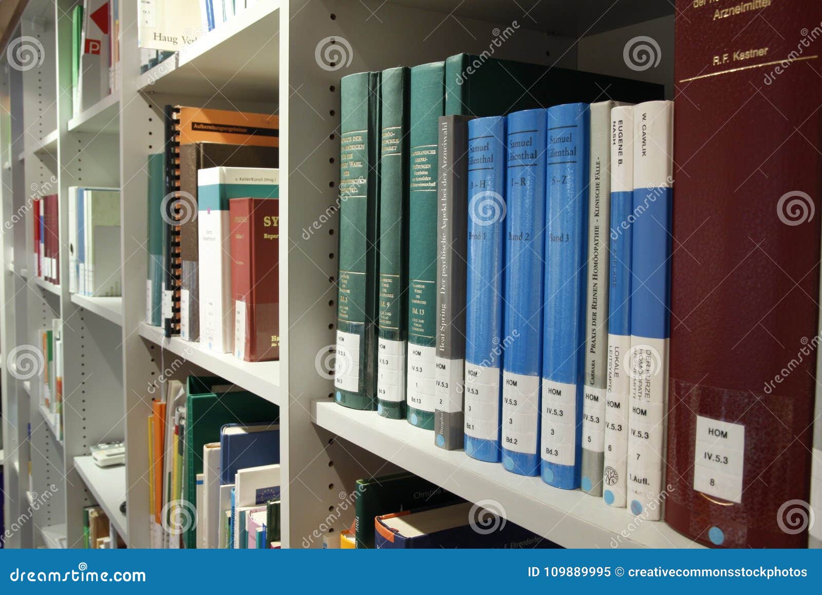 Books On Shelf In Library Picture. Image: 109889995