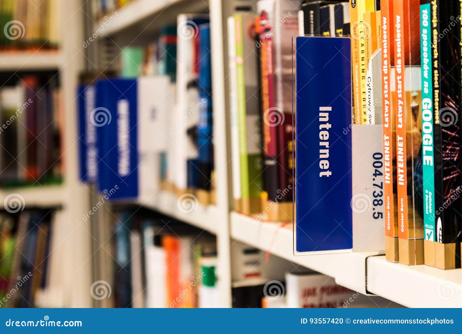 Books On Shelf In Library Picture. Image: 93557420