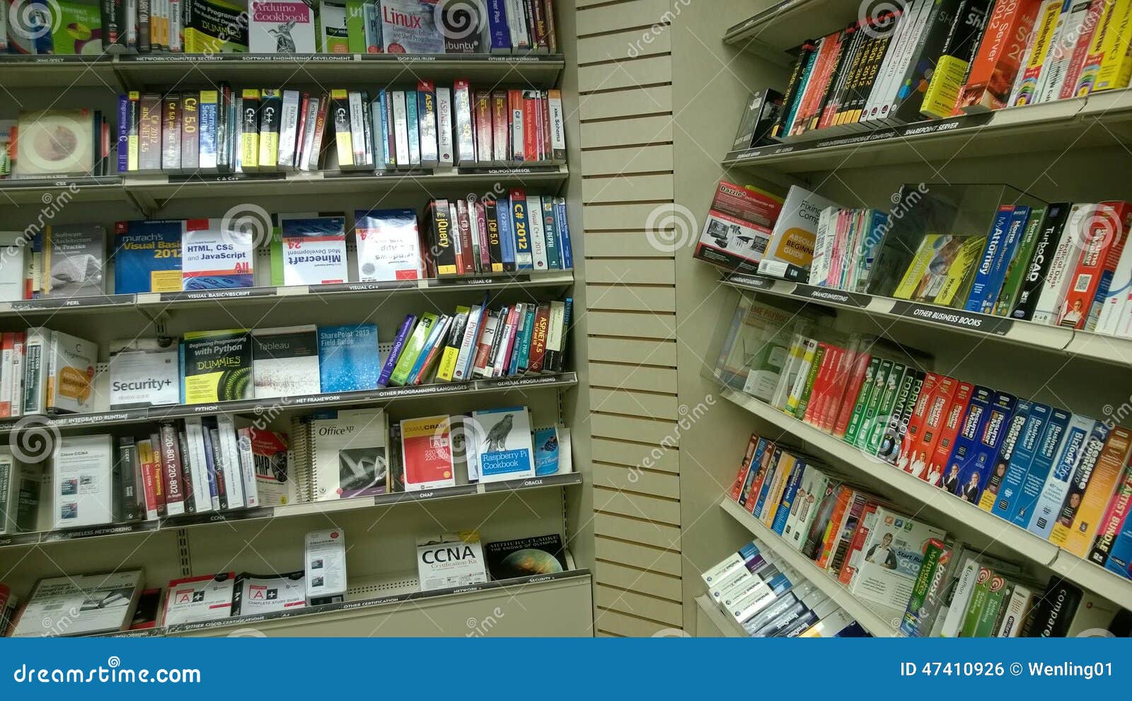 Books on Shelves Selling at Store Editorial Photo - Image of office ...