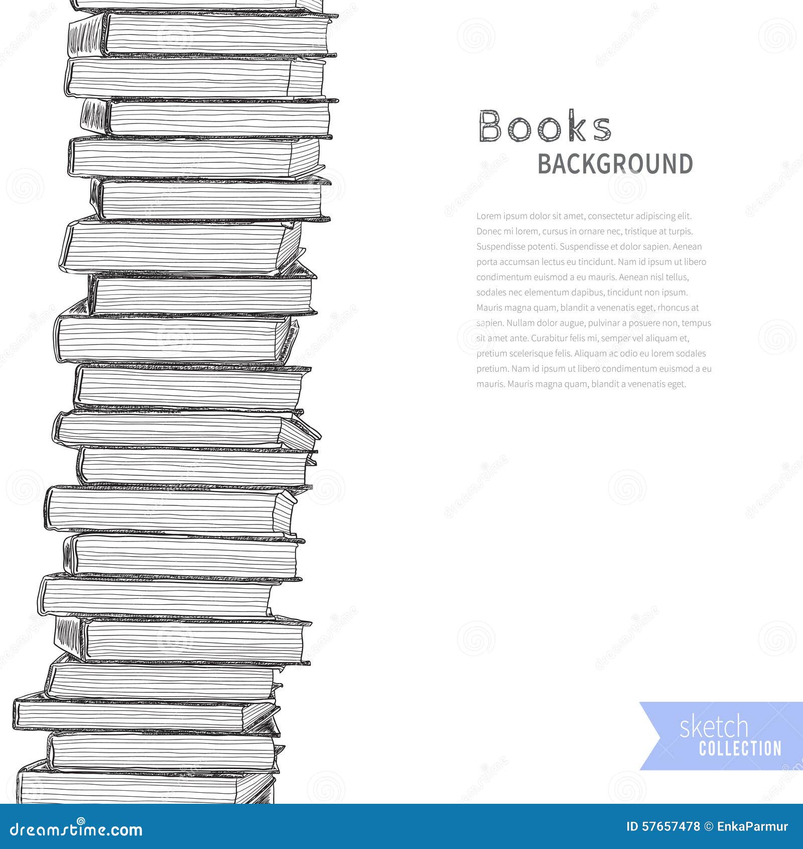 Books sketch background stock vector. Illustration of books - 57657478