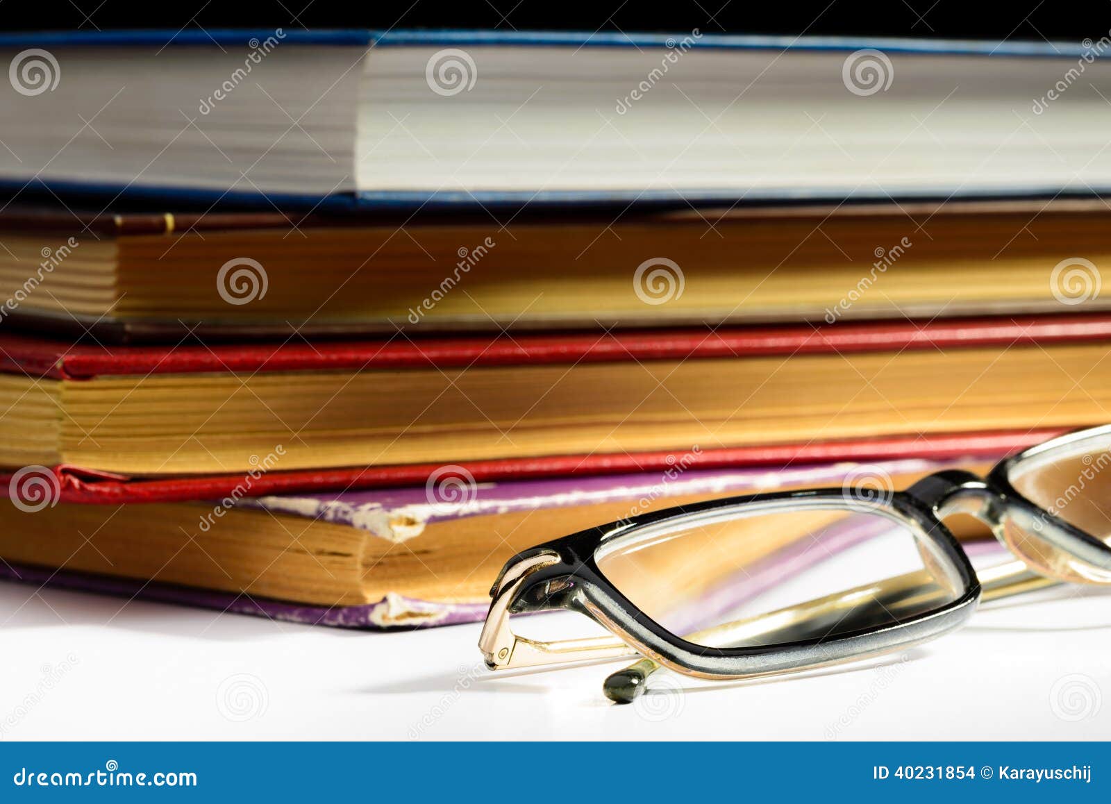 Books and Spectacles stock photo. Image of stack, data - 40231854