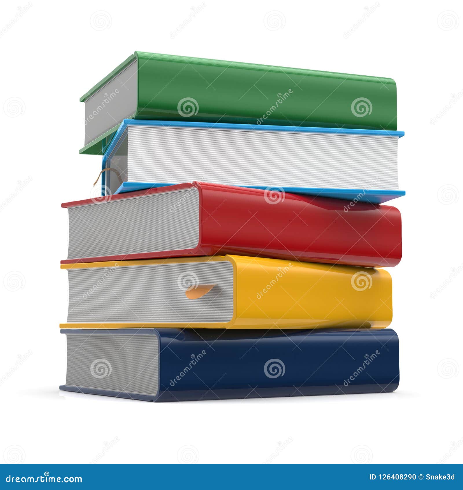 Books Stack Blank Covers Textbook Different Colors Template Stock ...
