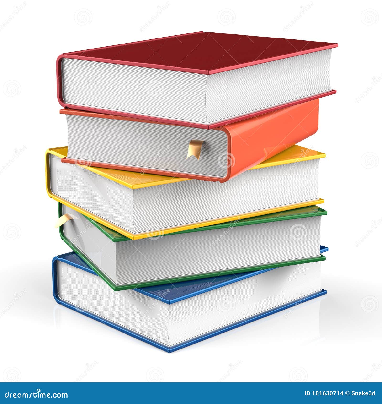 Books Stack of Book Covers Colorful Textbook Bookmarked Stock ...