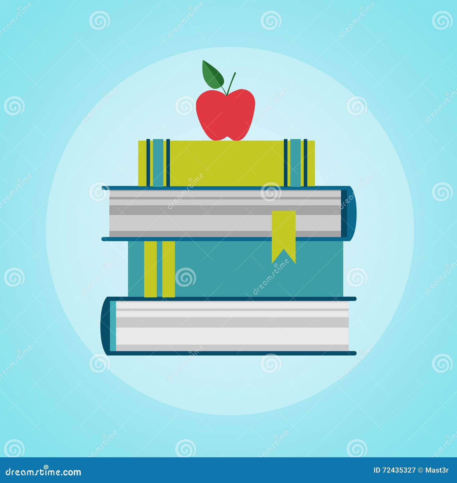 Books Stack Colorful Icon stock vector. Illustration of concept - 72435327