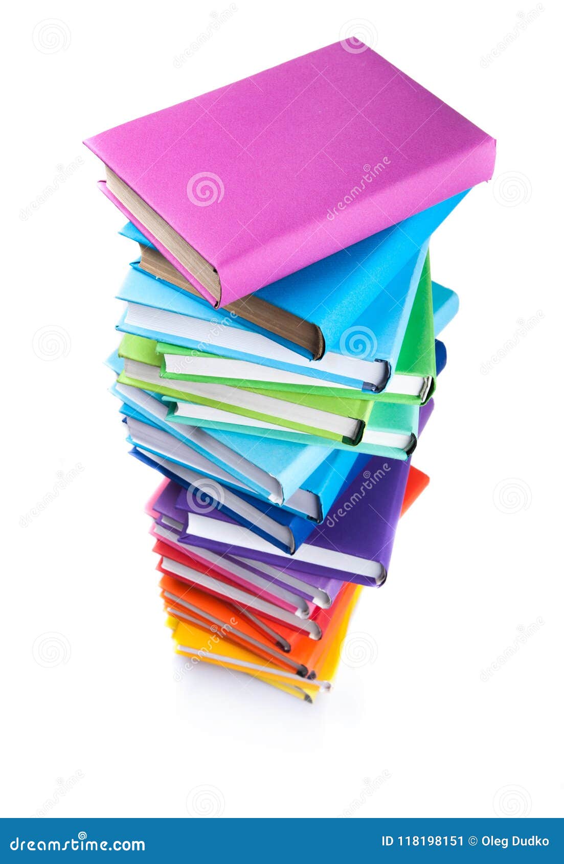 Stack of Colorful Books stock image. Image of literature - 118198151