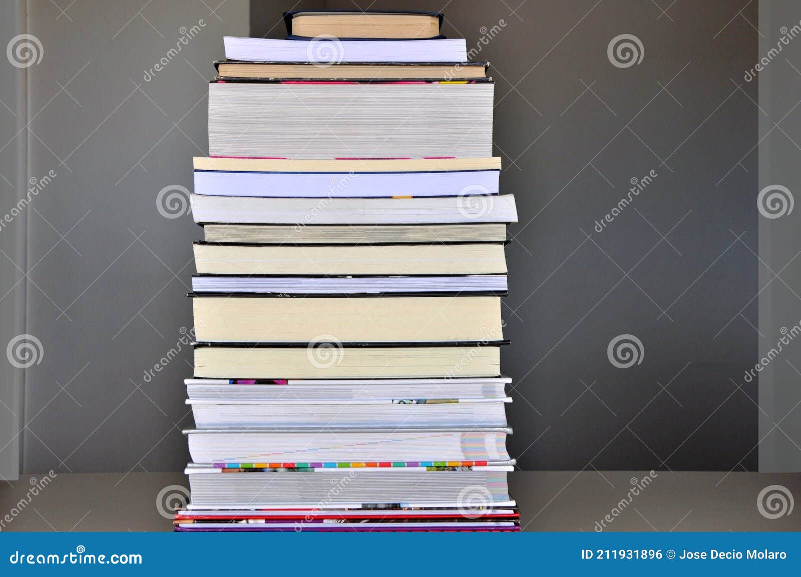 Books, Stack of Books Forming a Pyramid of Knowledge Stock Photo ...