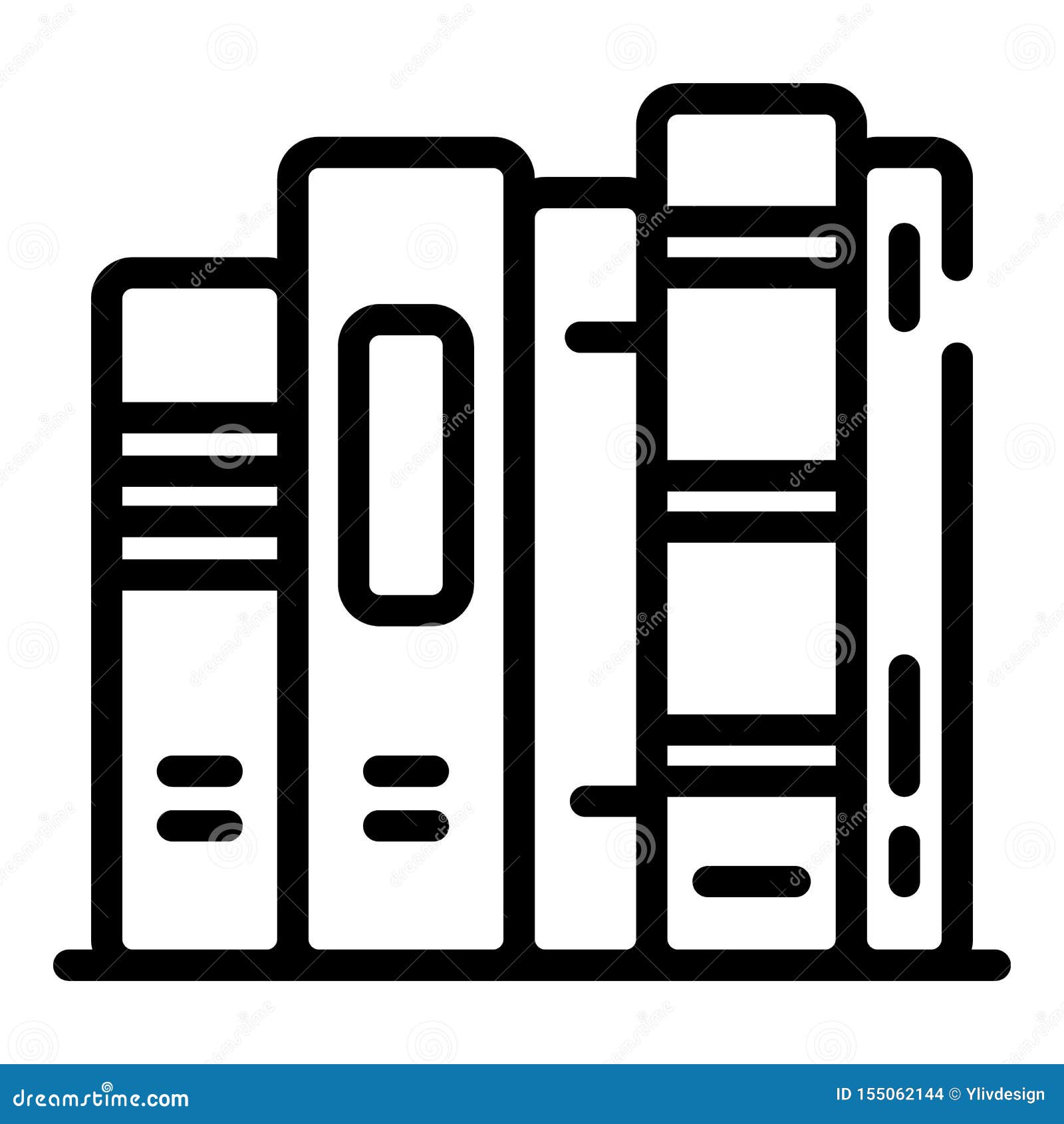 Books Stack Icon, Outline Style Stock Vector - Illustration of ...