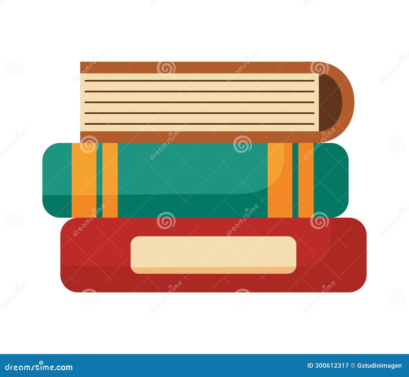 Books stack illustration stock illustration. Illustration of study ...