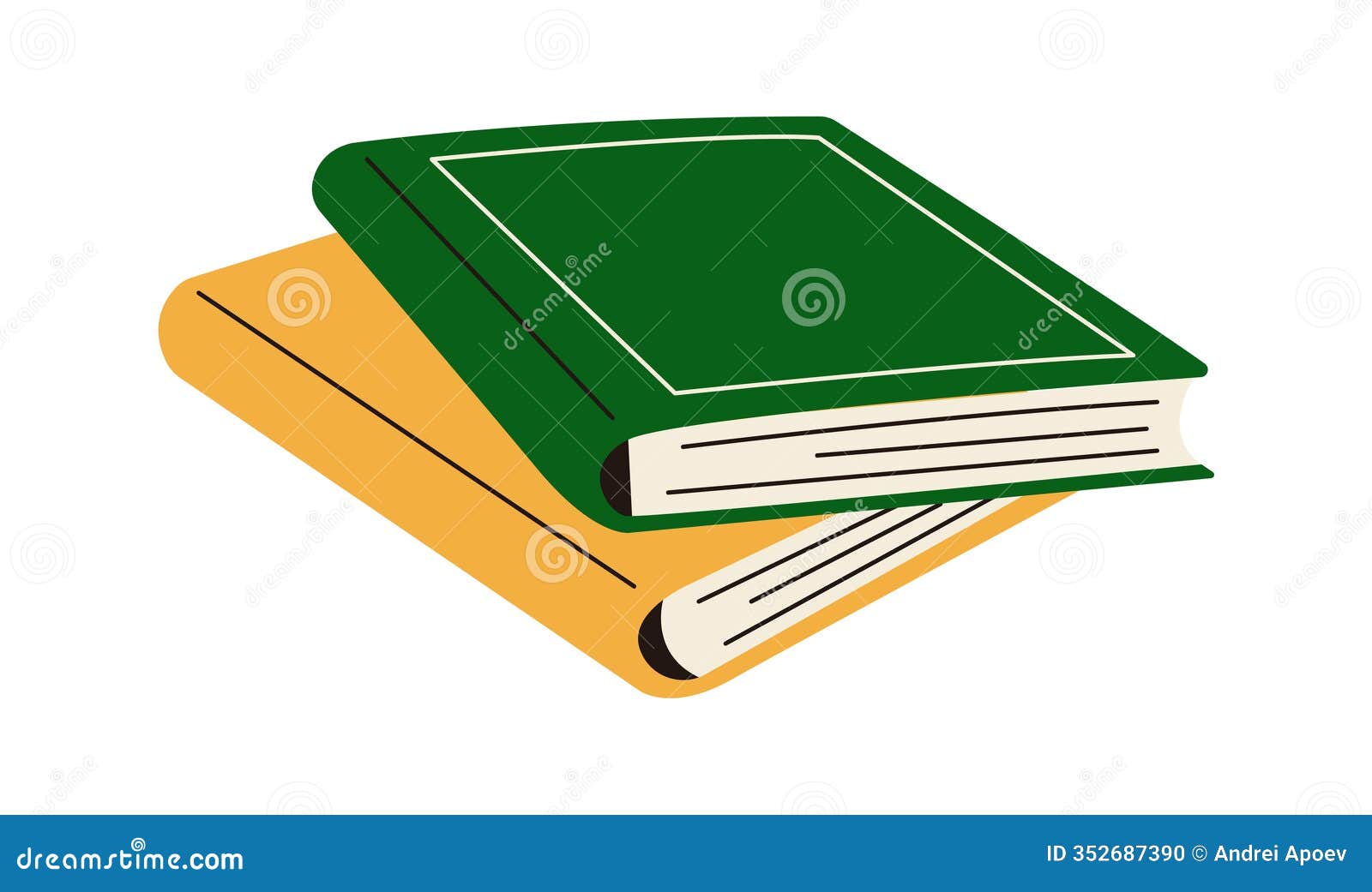 Books Stack in Literature Store Flat Color Vector Objects Stock ...