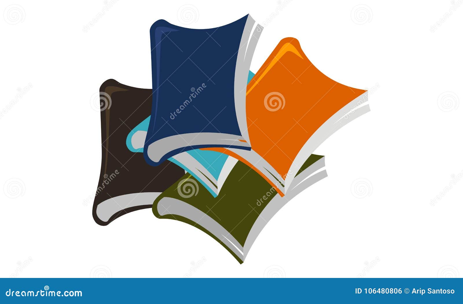 Books Stack Logo Design Template Stock Vector - Illustration of icon ...