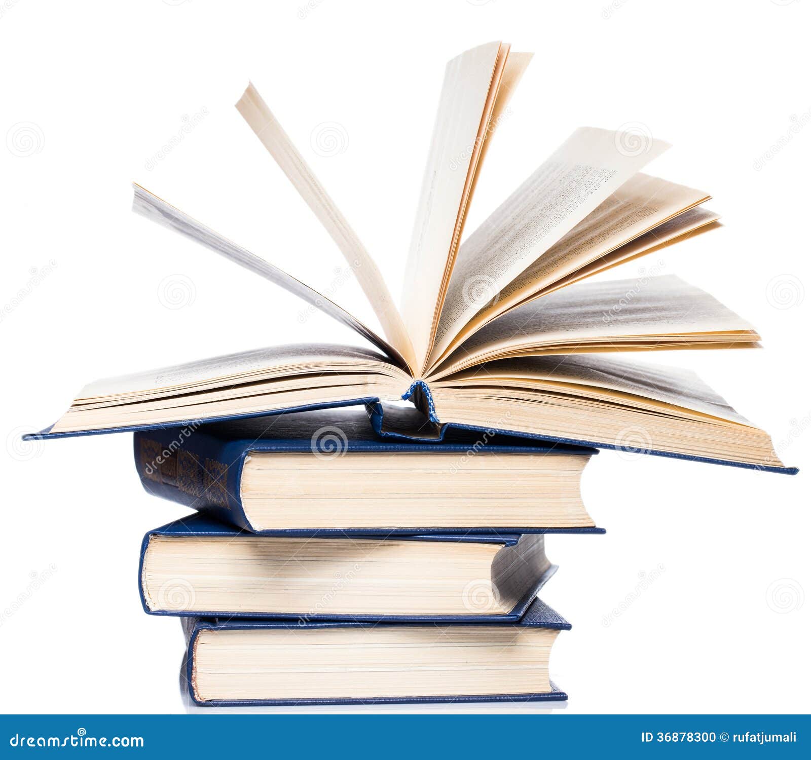 Books. Stack of Old Books on White Background Stock Photo - Image of ...