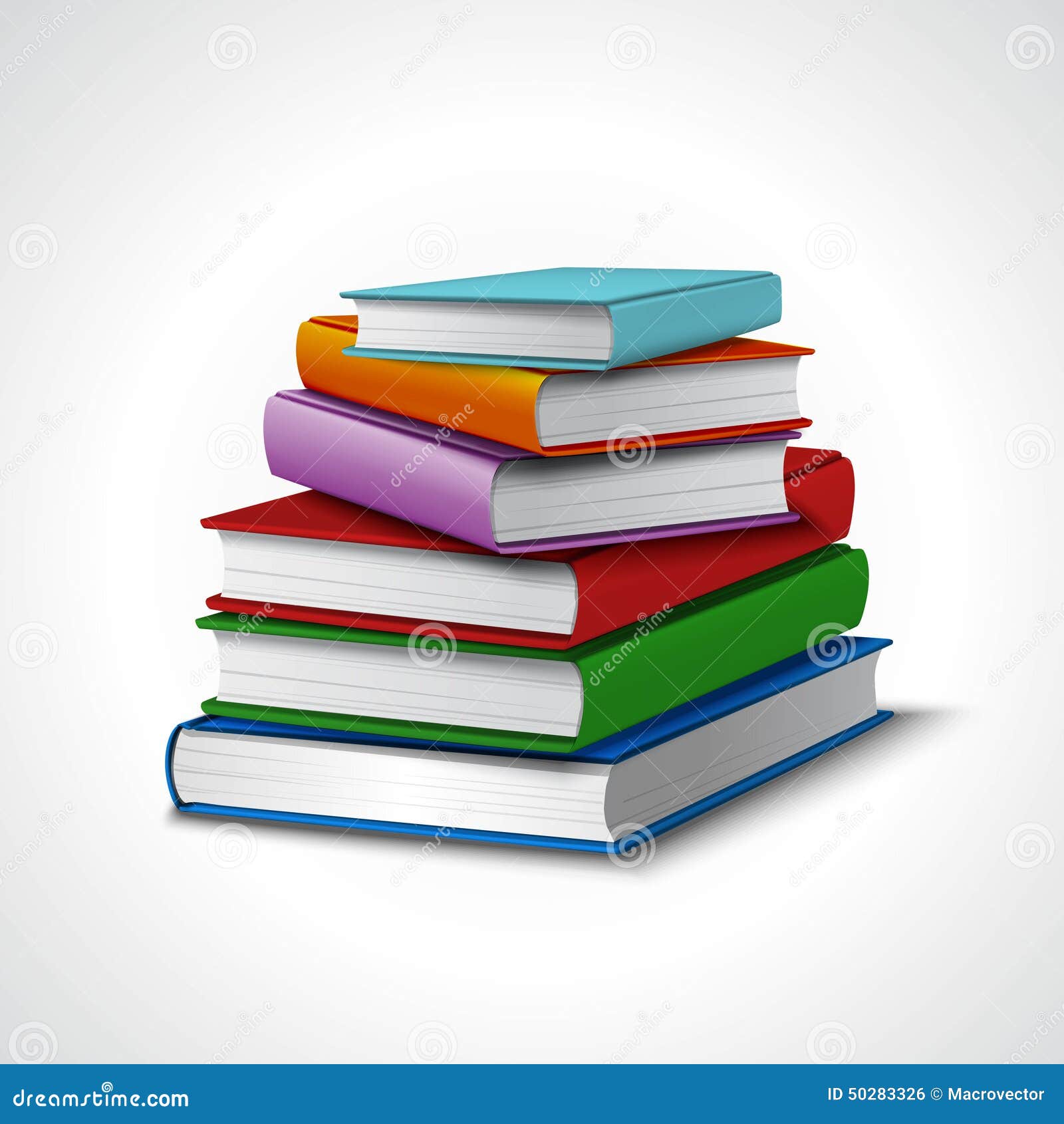 Books Stack Realistic stock vector. Illustration of decorative - 50283326