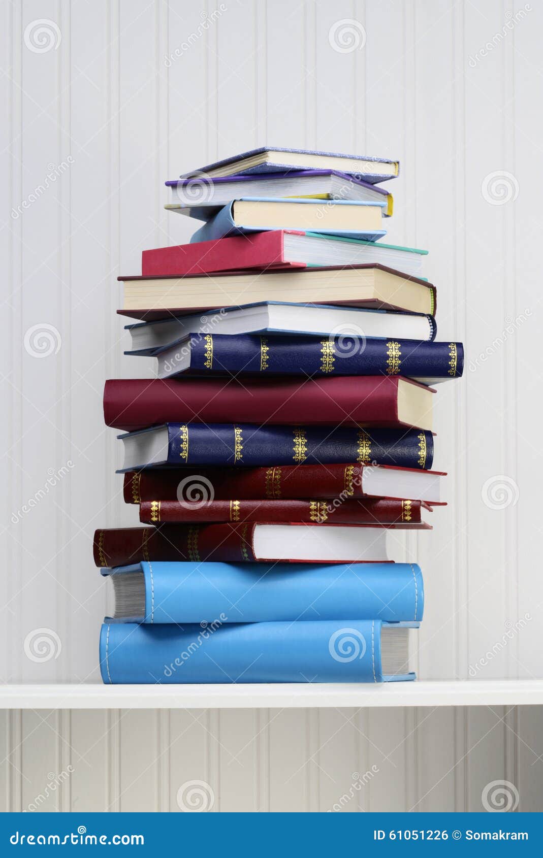 Tower of Books stock photo. Image of intellectual, library - 61051226